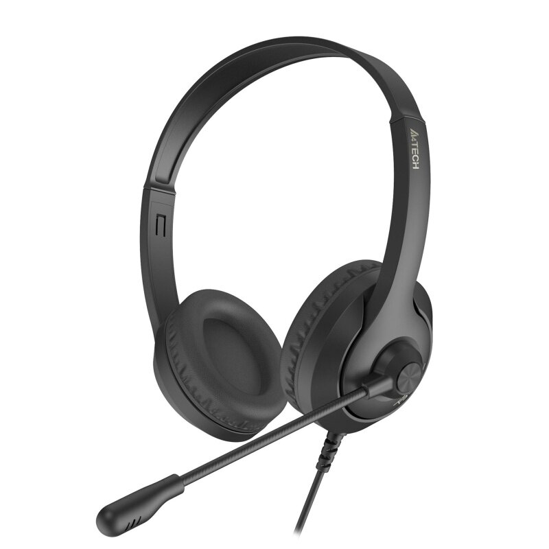 Гарнитура A4Tech "Fstyler", черная, 2 м, накладная, USB (FH100U (STONE BLACK))