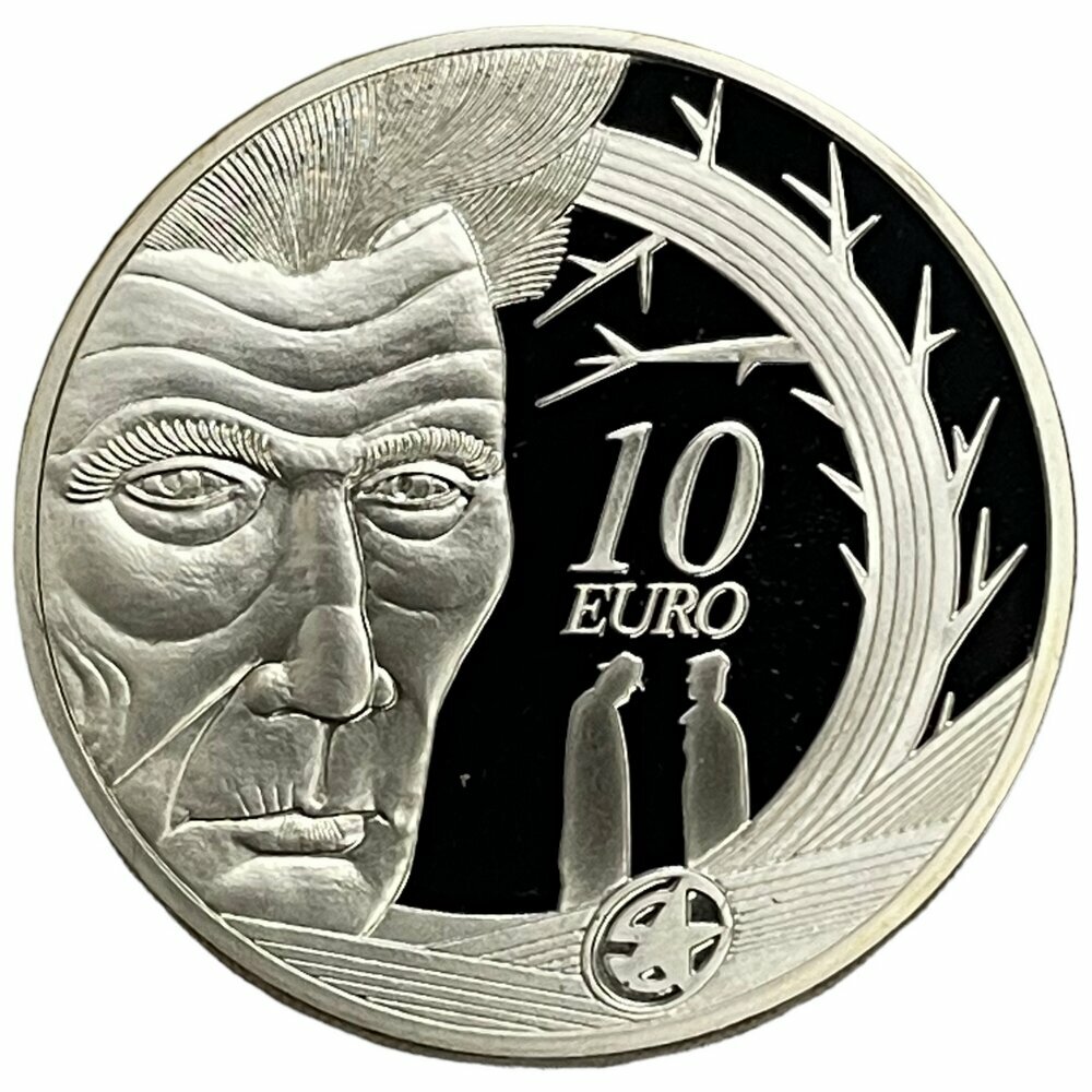Ирландия 10 евро 2006 г. (100 лет со дня рождения Сэмюэля Беккета) (Proof) (Капсула)