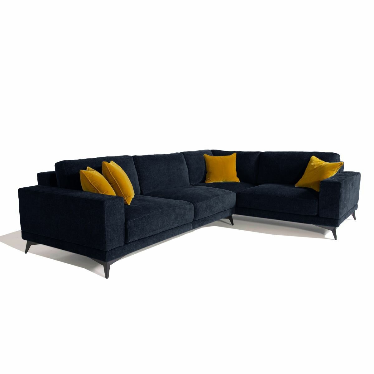 Диван Бергамо угловой правый в премиальном велюре 225х315/20