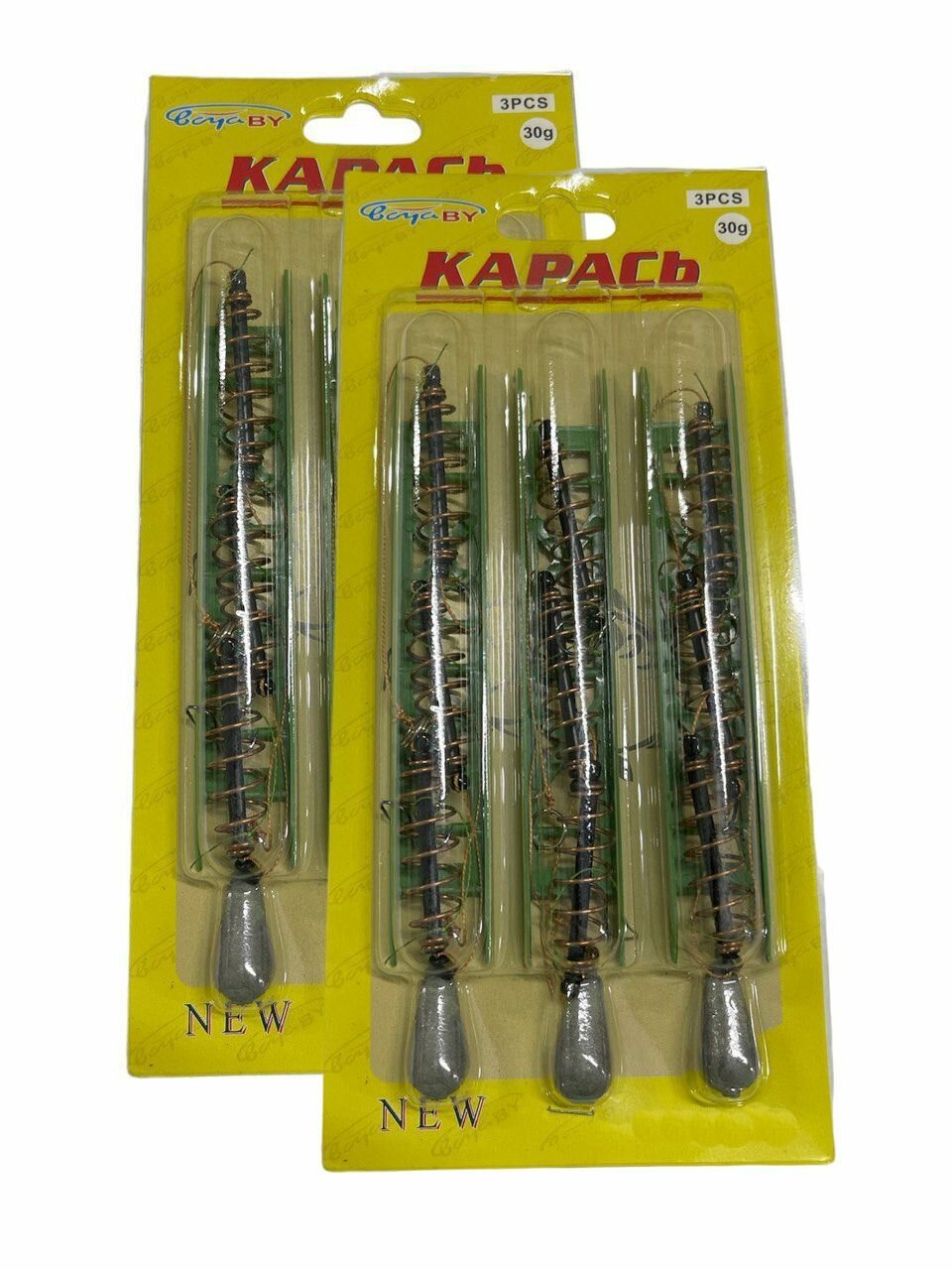 Оснастка BoyaBY Карась в мотовиле 30 грамм (2 уп: 6 шт.)