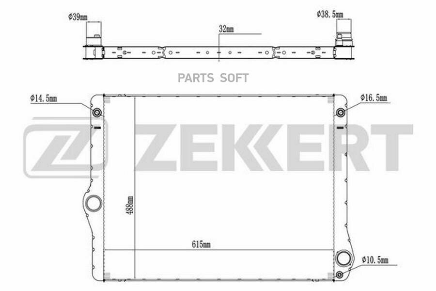 ZEKKERT MK-1024 Радиатор охлаждения двигателя BMW 5 (F10 F11) 09- 7 (F01-F04) 10- ()