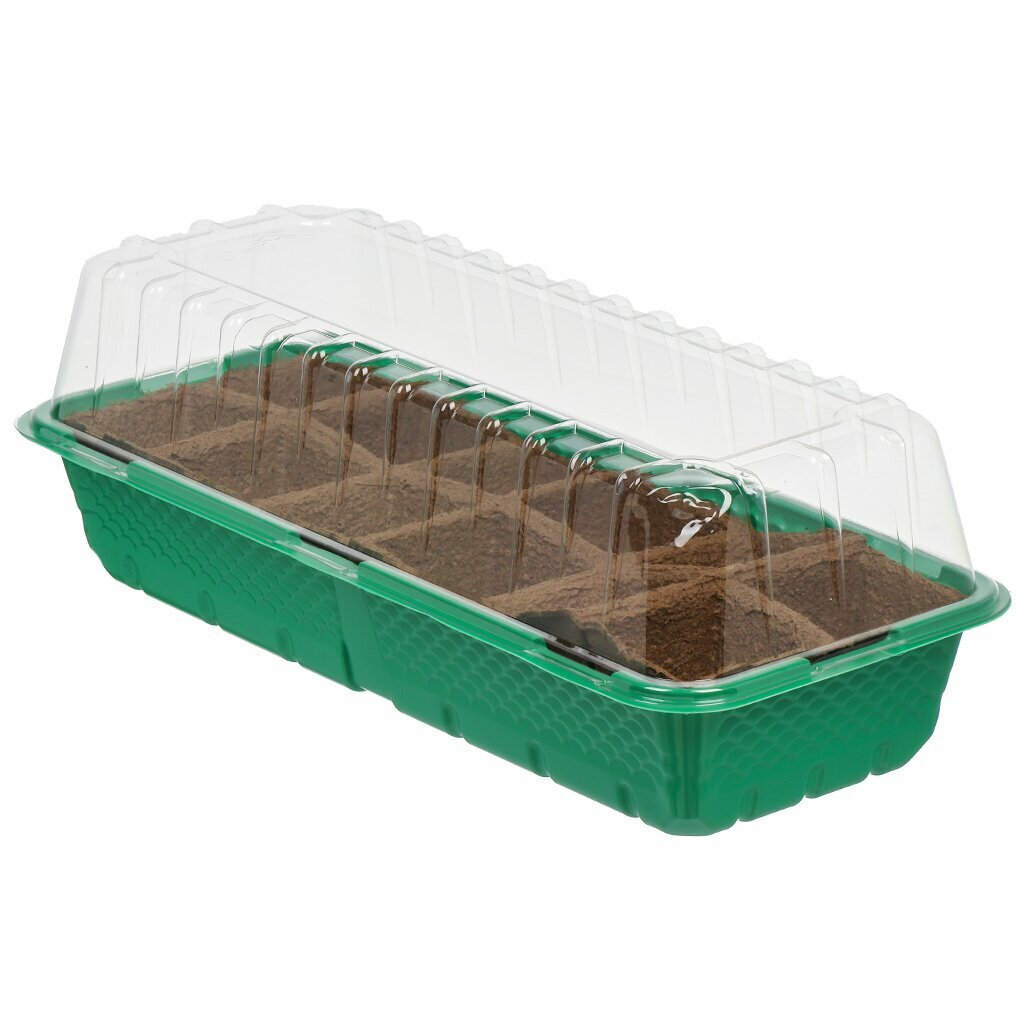 Парник-мини ГазонCity 12 торфяных горшочков 60х60 мм, Россия