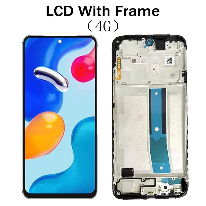 AMOLED-дисплей для Xiaomi Redmi Note 11S 5G 22031116BG, сенсорный экран, Note11S 4G W Frame