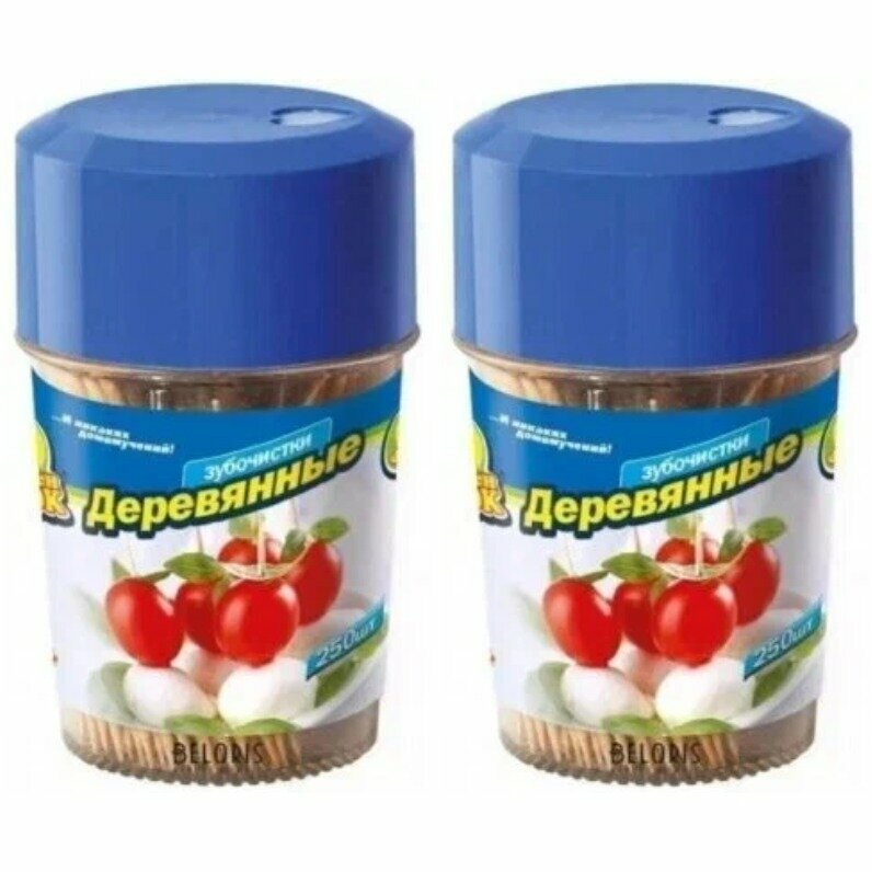 Зубочистки BIG City деревянные, 250 шт, 2 шт