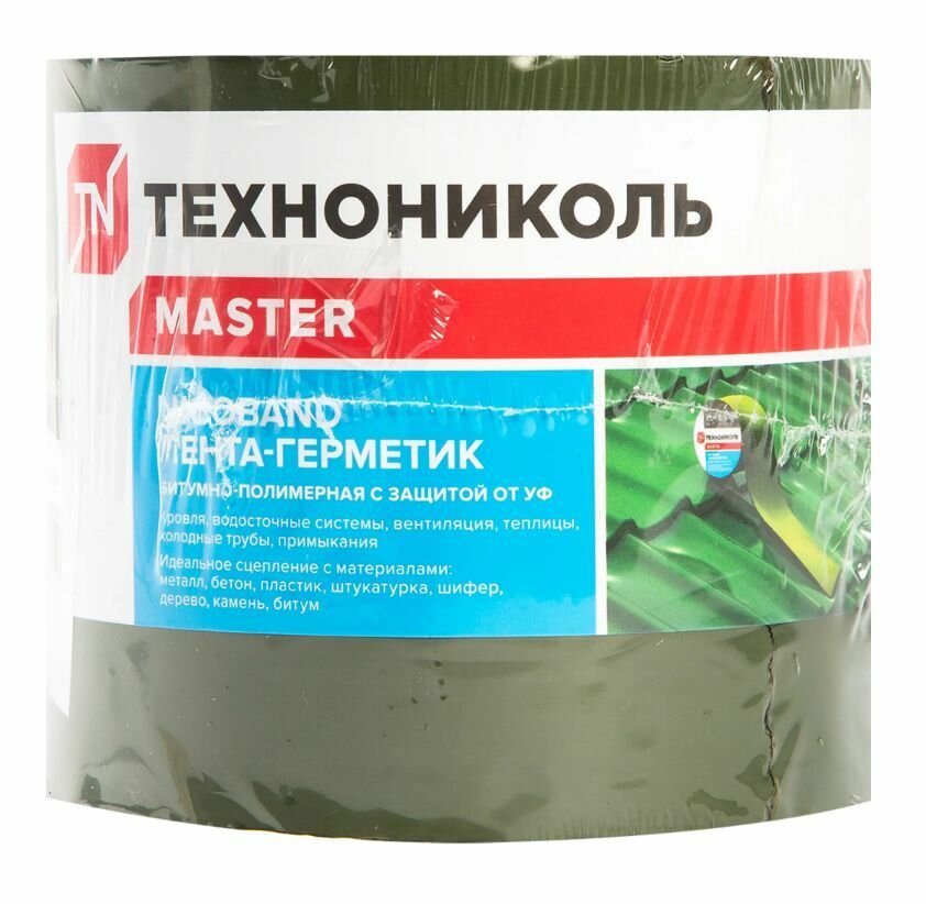 Лента-герметик Никобенд, 3х0,1 м, цвет зелёный