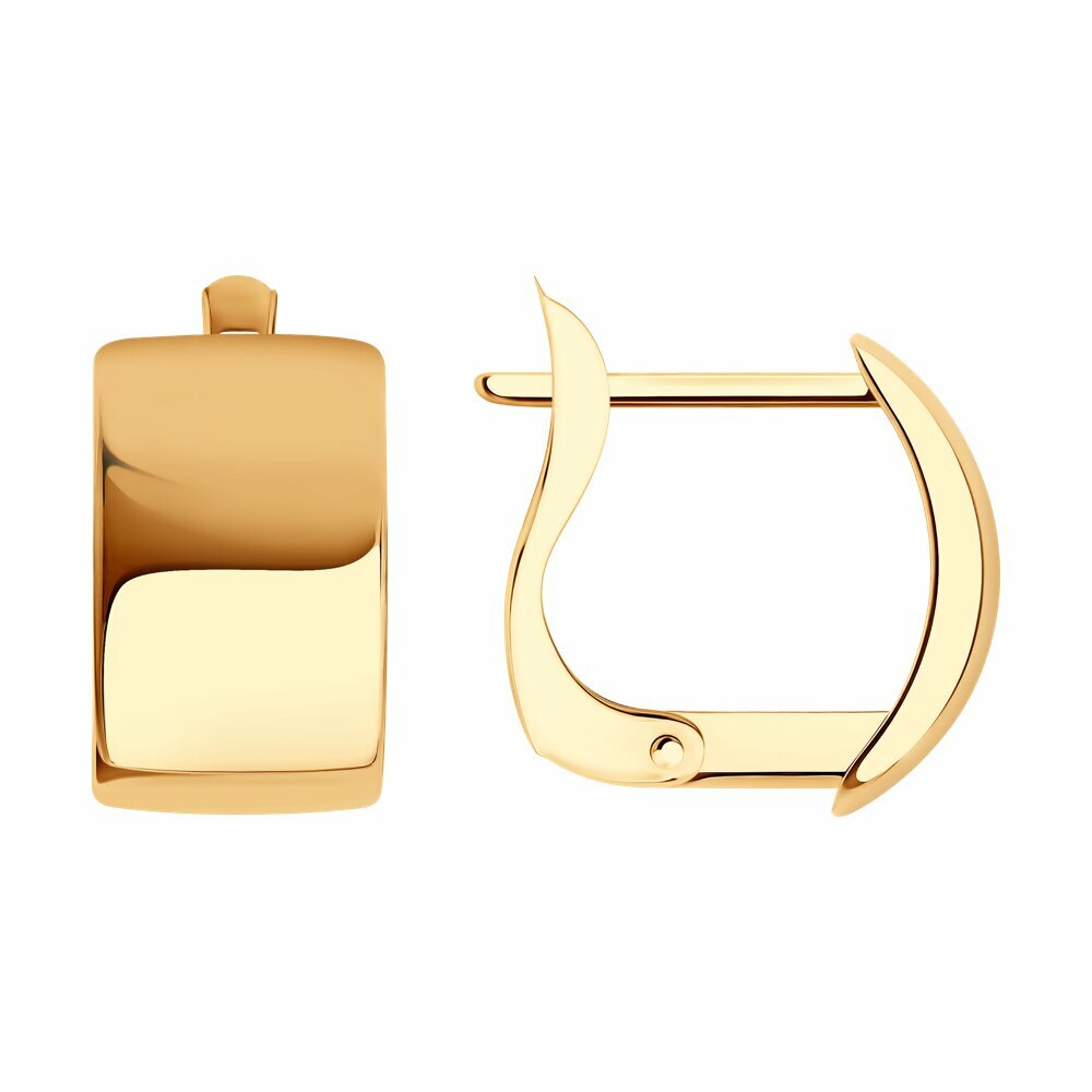 Серьги, красное золото, 585 проба