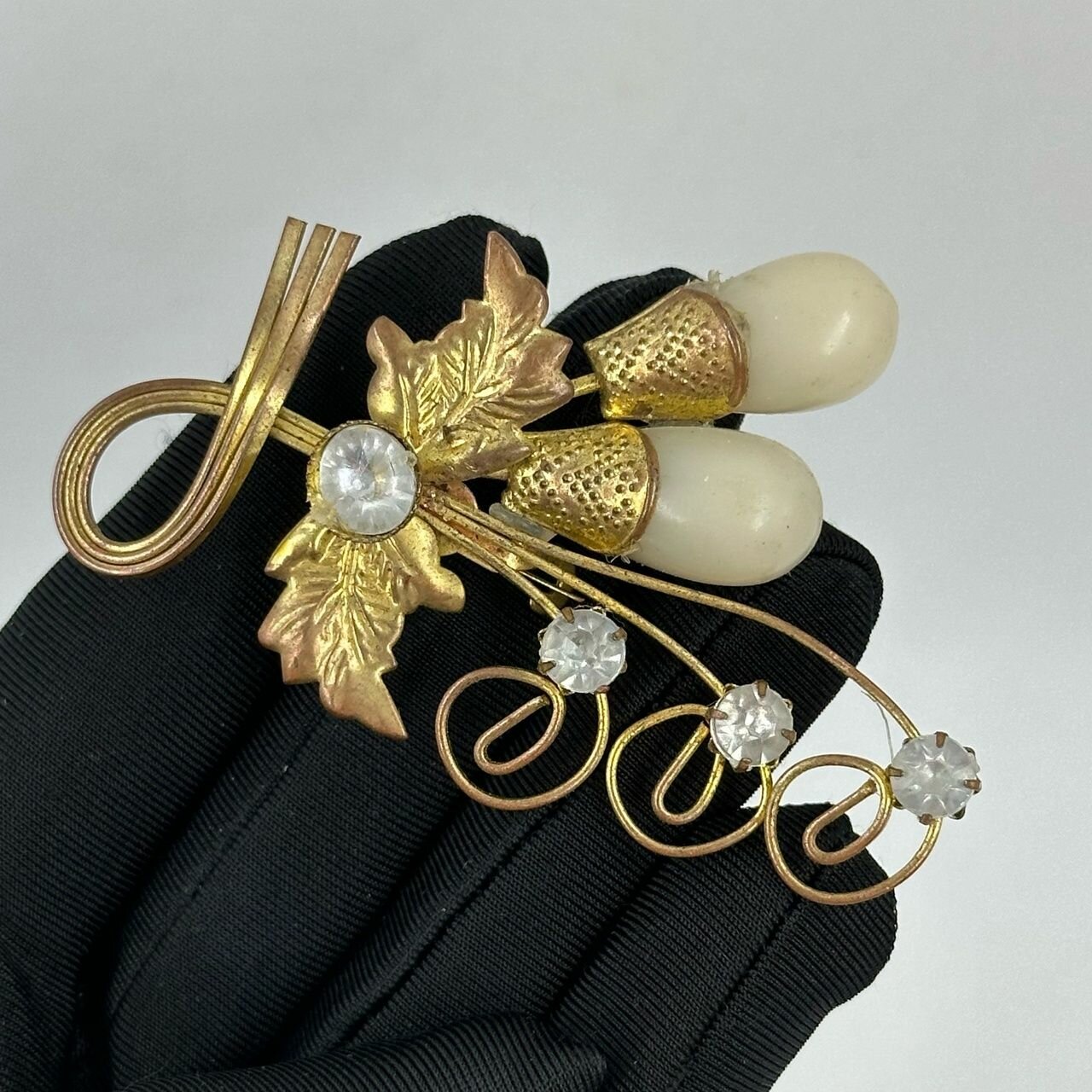 Винтажная Брошь "Веточка" Яблонекс Чехословакия Размер 7х5 см Винтаж!