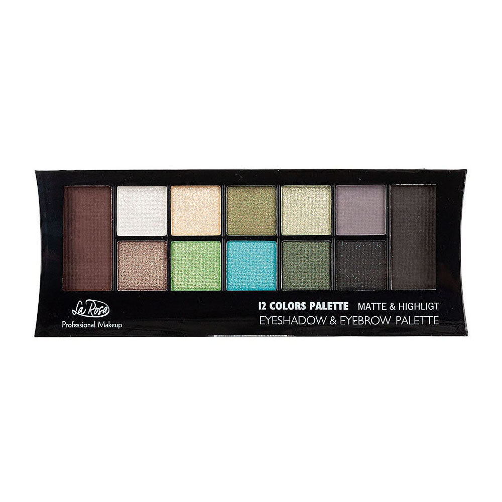 La Rosa Тени для век и бровей Matte Highlight 12 цветов LE 112 07