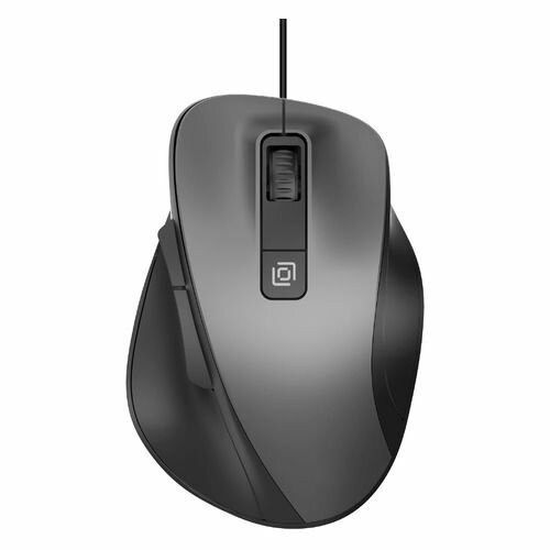 Мышь Oklick 504M, оптическая, проводная, USB, черный и серый [2004741]