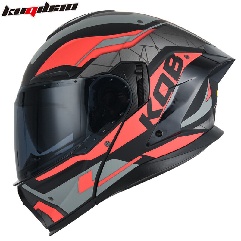 Шлем Chibao 2XL, с Bluetooth, матовый черный, красный цветок