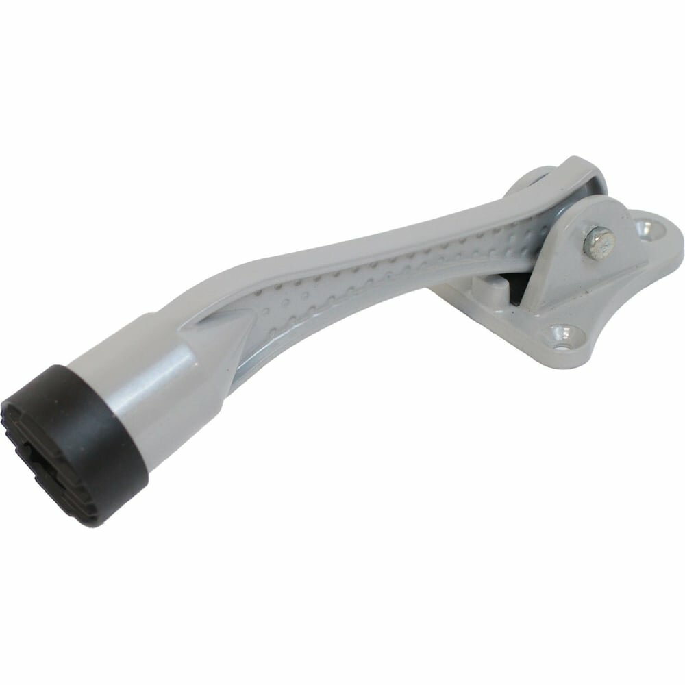 Дверной фиксатор Аллюр КН-130 РУ козья ножка, серый (RAL9006) 15490