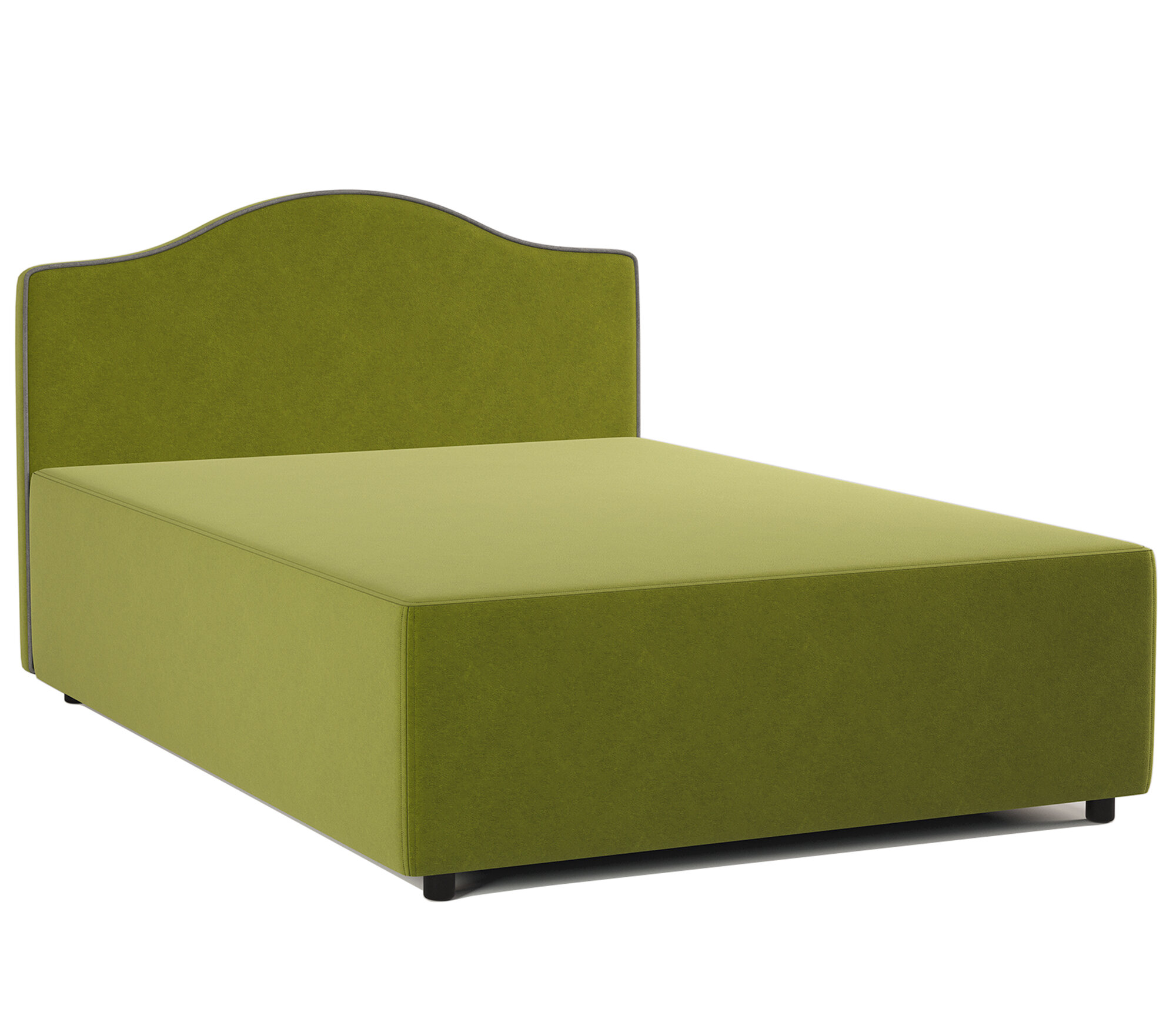 Кровать тахта Класс, 140х195 см, двуспальная, с матрасом, велюр Дрим эппл