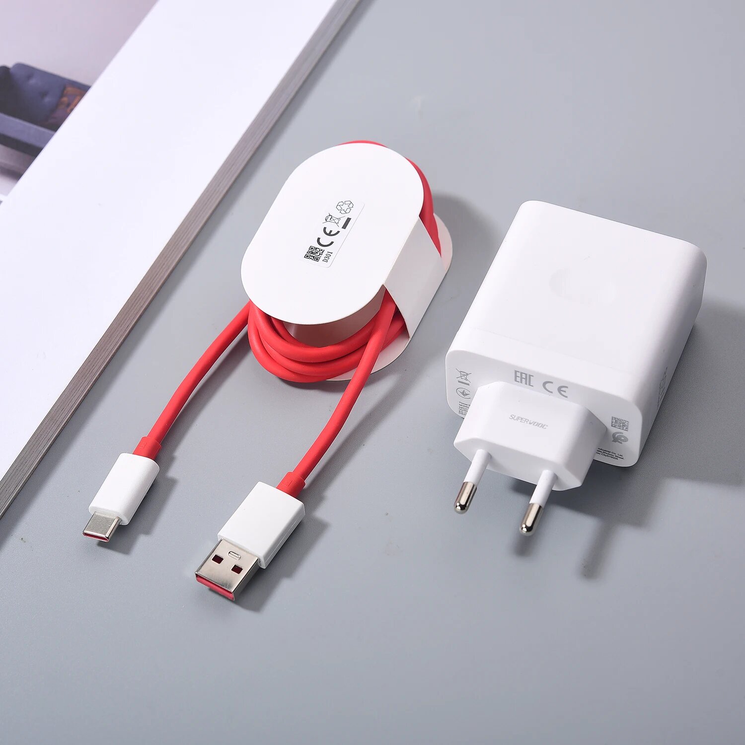 Оригинальное зарядное устройство Oneplus 80 Вт Supervooc Type-A, адаптер Super Vooc, EU Add Cable