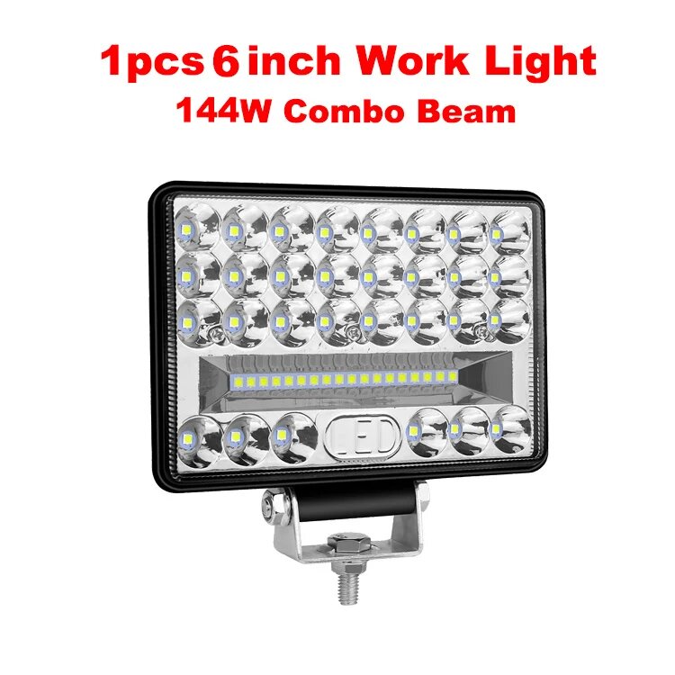 NLpearl 4' 5' 6' 7-дюймовый светодиодный светильник для бездорожья, точечный прожектор, светодиодный рабочий фонарь для грузовика, автомобиля, лодки, трактора 4x4 Atv, фары 12 В 24 В 1pcs 6inch 144W