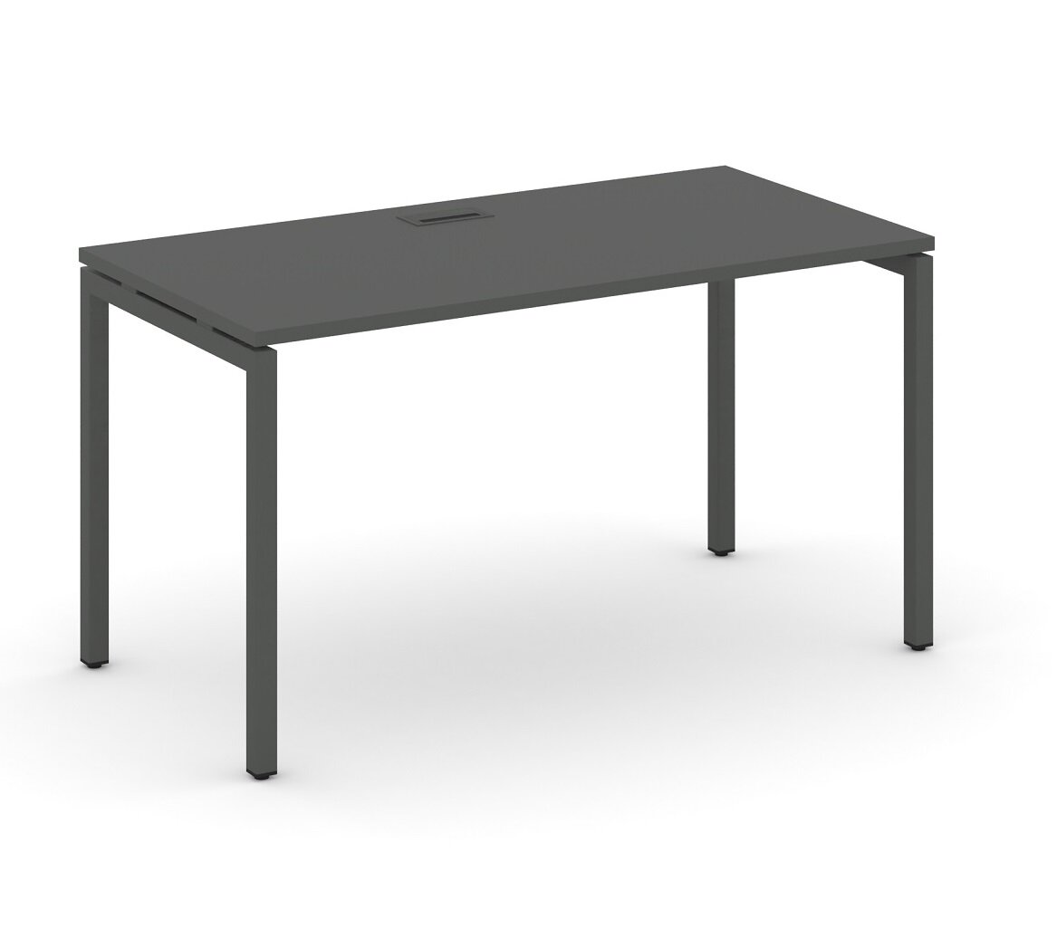 Стол письменный П-образный м/к (сечение 40х40) Style Project Riva SN-4P. SP-005 Антрацит NEW/Антрацит мет. 1780*600*750