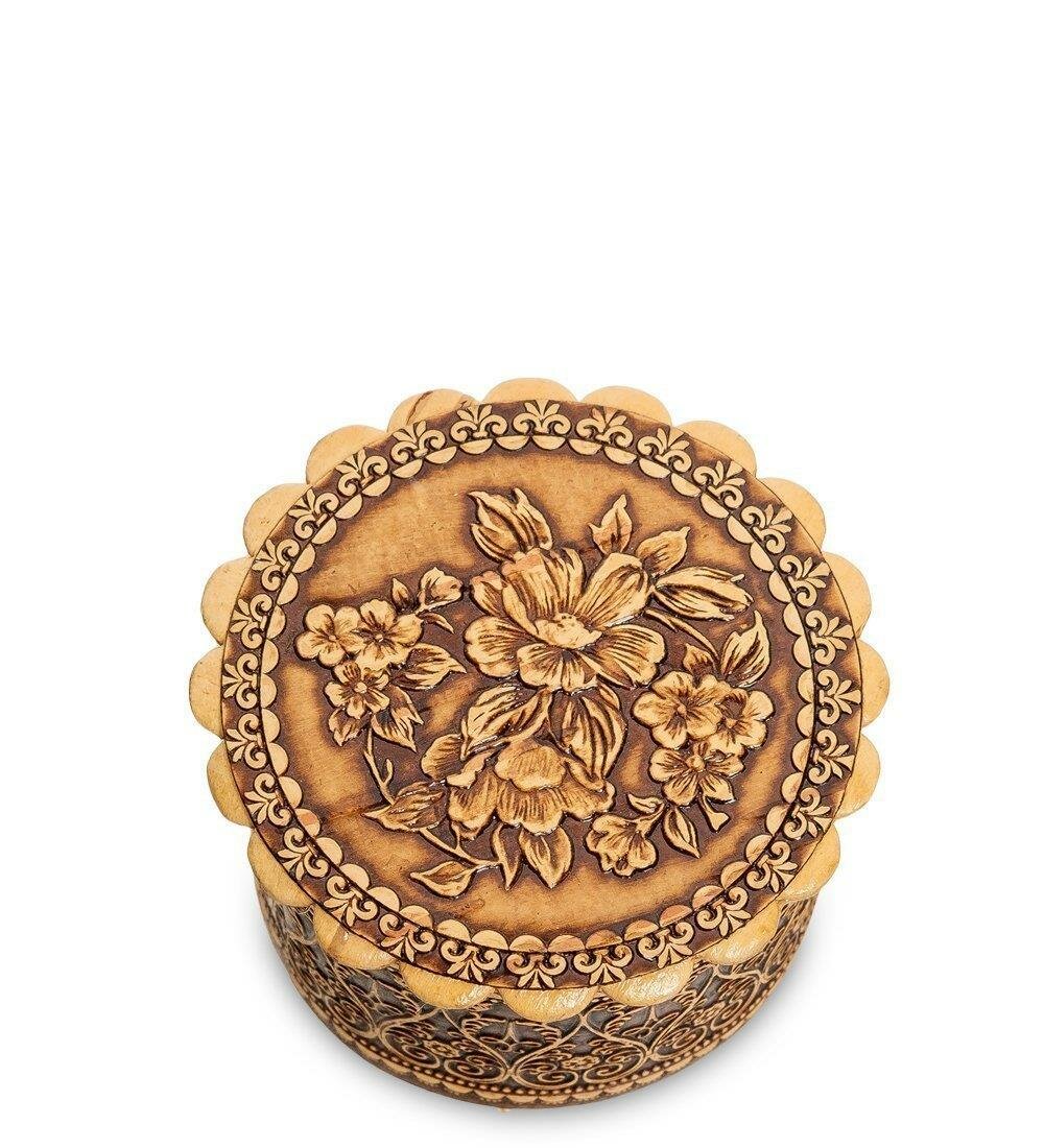 Шкатулка универсальная Цветы (береста) A2143938 Народные промыслы, Береста