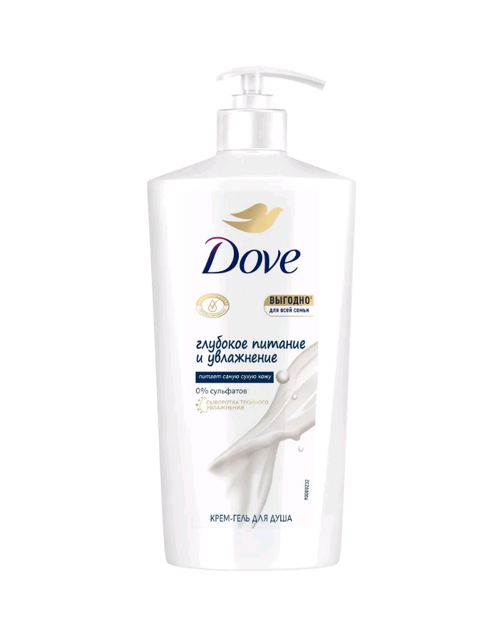 Dove Глубокое Питание И Увлажнение Крем-гель для душа для всей семьи 610 мл.