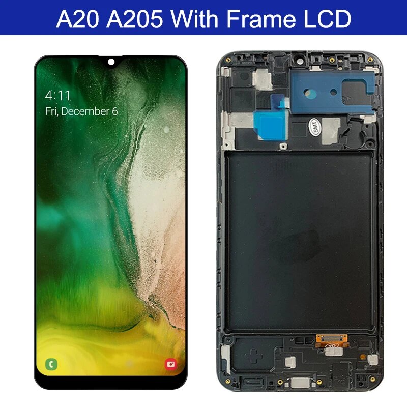Для SAMSUNG GALAXY A10 A105 A20 A205 A20S A207 A30 A305 A30S A307 A50 A505 A70 A20 TFT With Frame