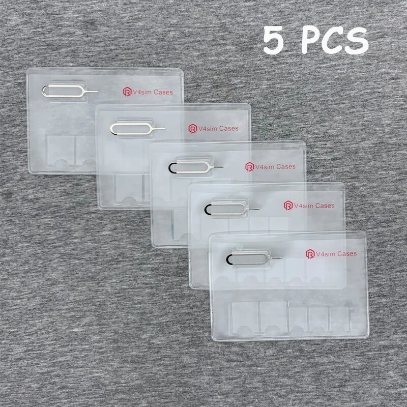 Портативная сумка для хранения карт памяти SIM Micro Pin Nano, коробка, защитный держатель для SIM-карты No Sim Adapter 5 PCS