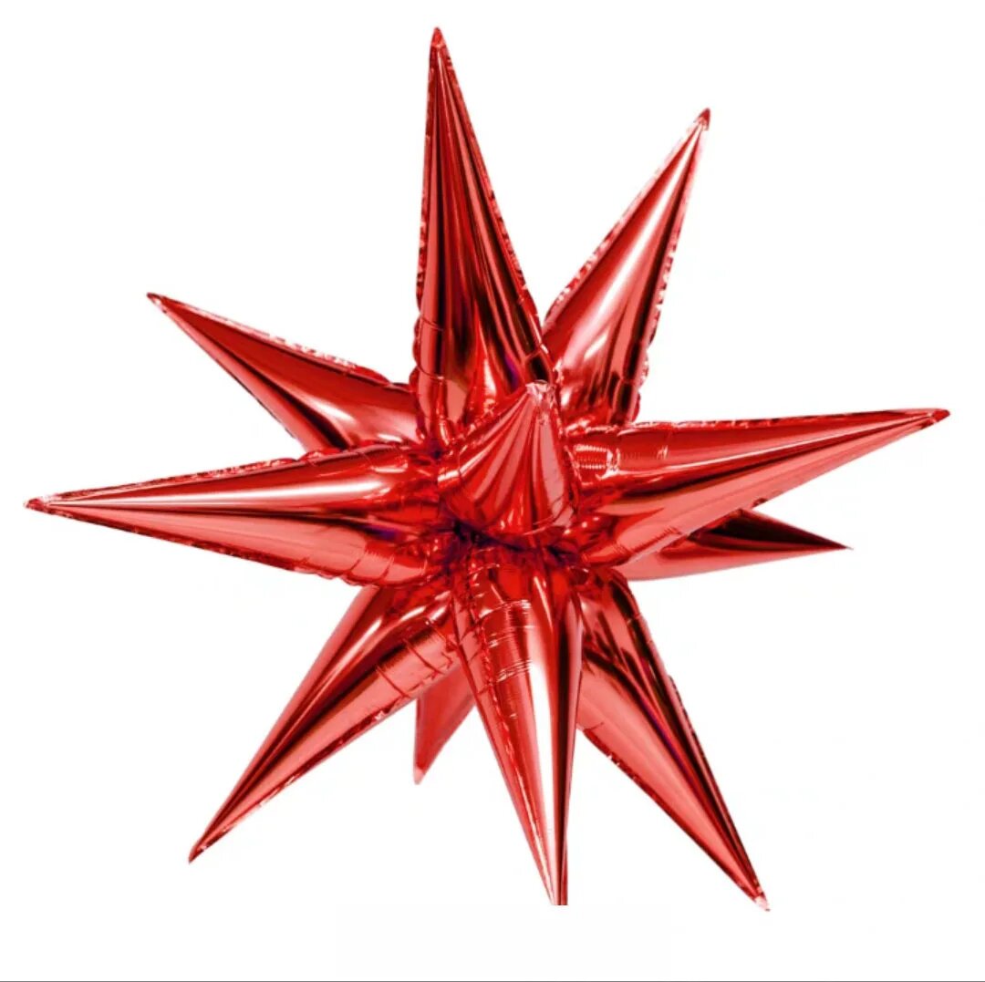 4D воздушные шары из фольги со звездами RIRAO 22 дюйма Красный, red, 60cm