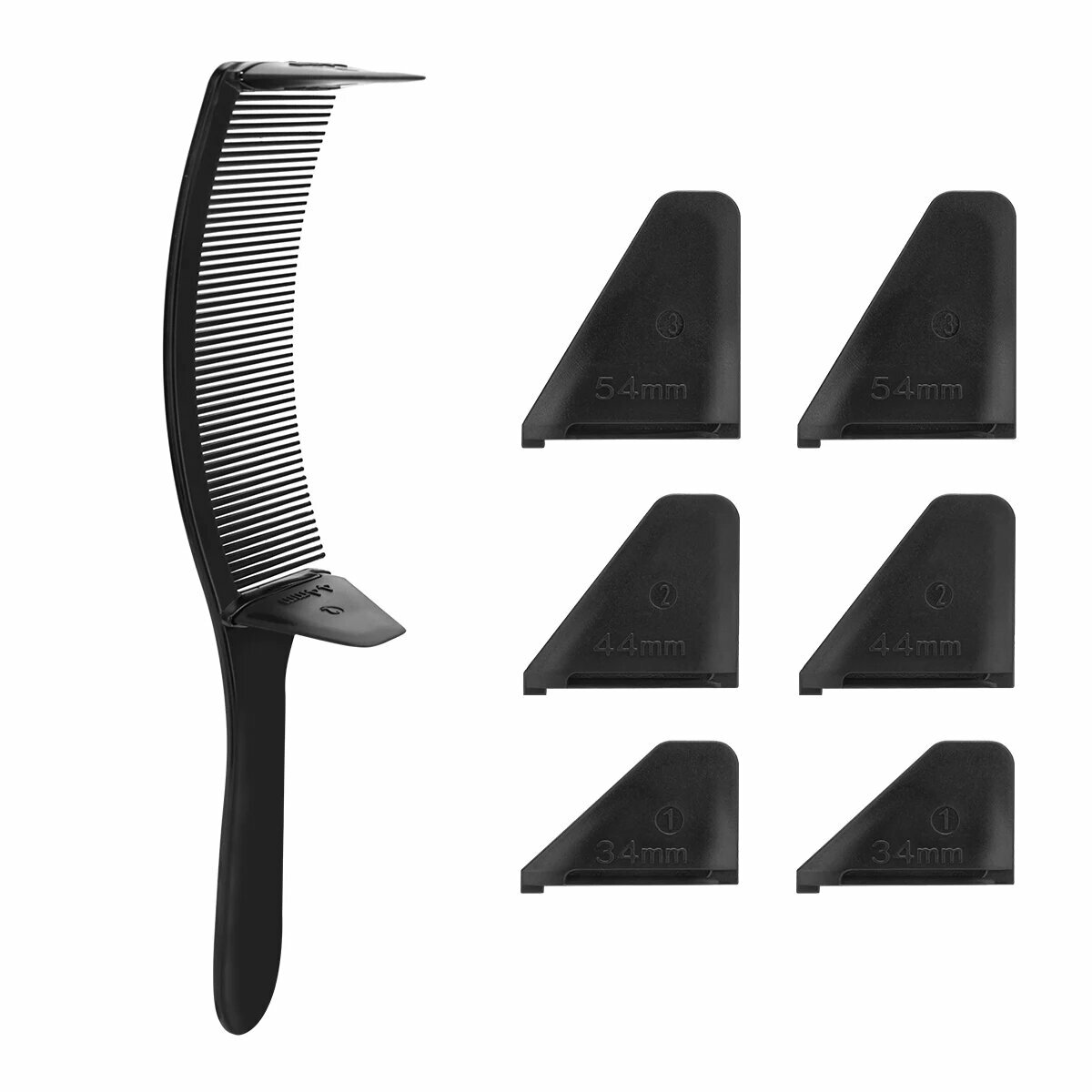 Изогнутая расческа для стрижки черный