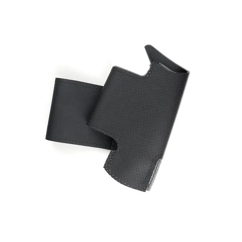 Автомобильный чехол на руль для Lada Granta 2018 2019 Priora 2 2013-2018 Kalina 2, мягкая перфорированная кожа из микрофибры с иглами Black