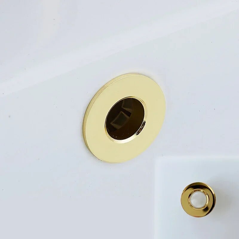 Латунный круглый слив для раковины Gold