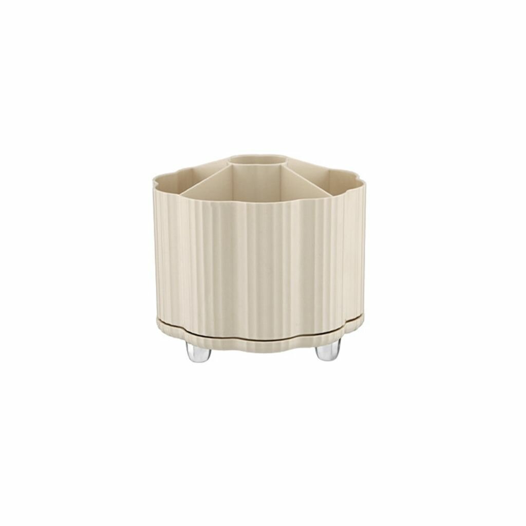 Удобный вращающийся футляр для хранения косметики, компактный контейнер кистей, уникальный органайзер ухода за кожей