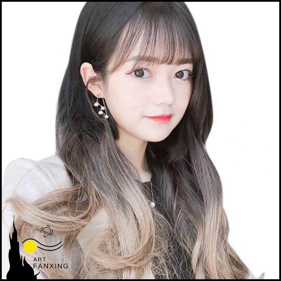 Цветные накладки для волос: длинные волосы с мелированием, градиентные, дышащие, невидимые, естественные, прямые пряди для наращивания, в комплекте две пряди.