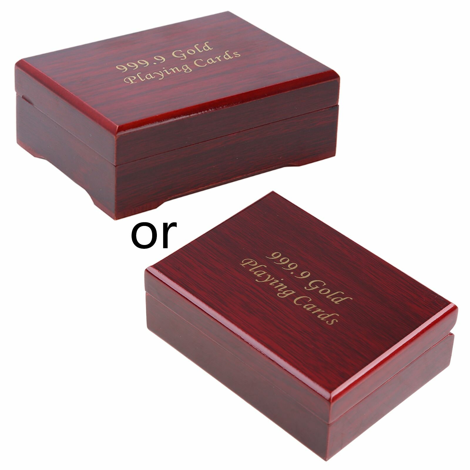 (1 шт.) Деревянная коробка для игральных карт в стиле ретро