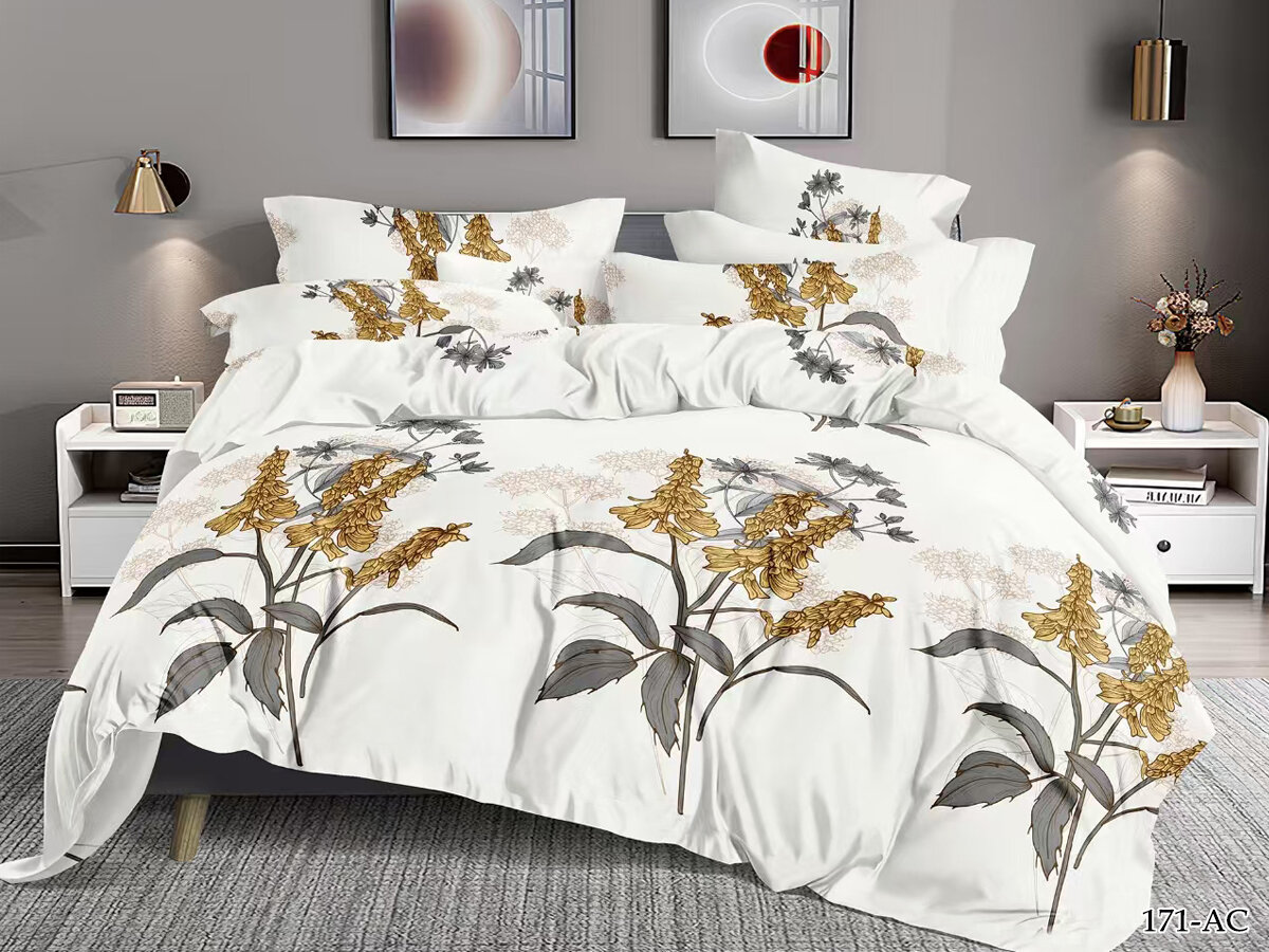 Постельное белье Ночи Венеции, 1,5спальный с простыней на резинке 140*200, полисатин, с наволочками 50х70, ПЛС-171-1,5сп-50-140