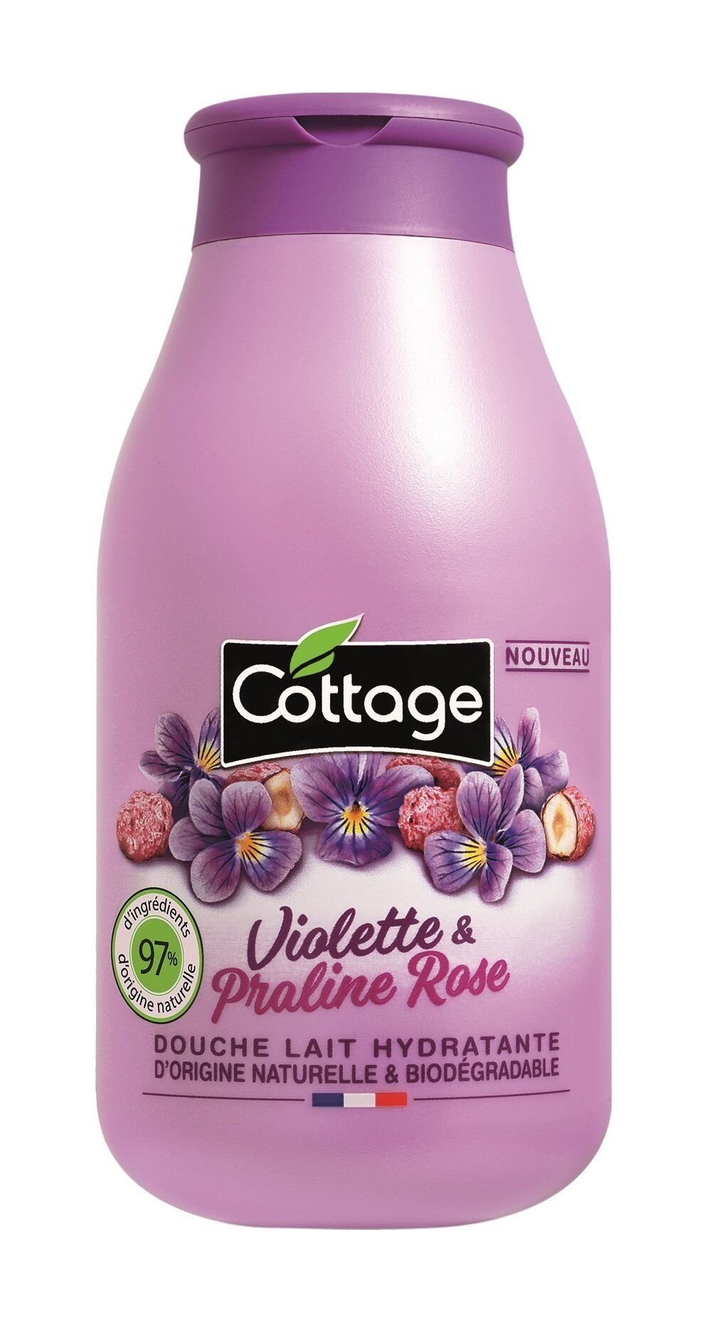 COTTAGE Молочко для душа Moisturizing Shower Milk Violet&Pink Praline увлажняющее Фиалка и пралине, 250 мл