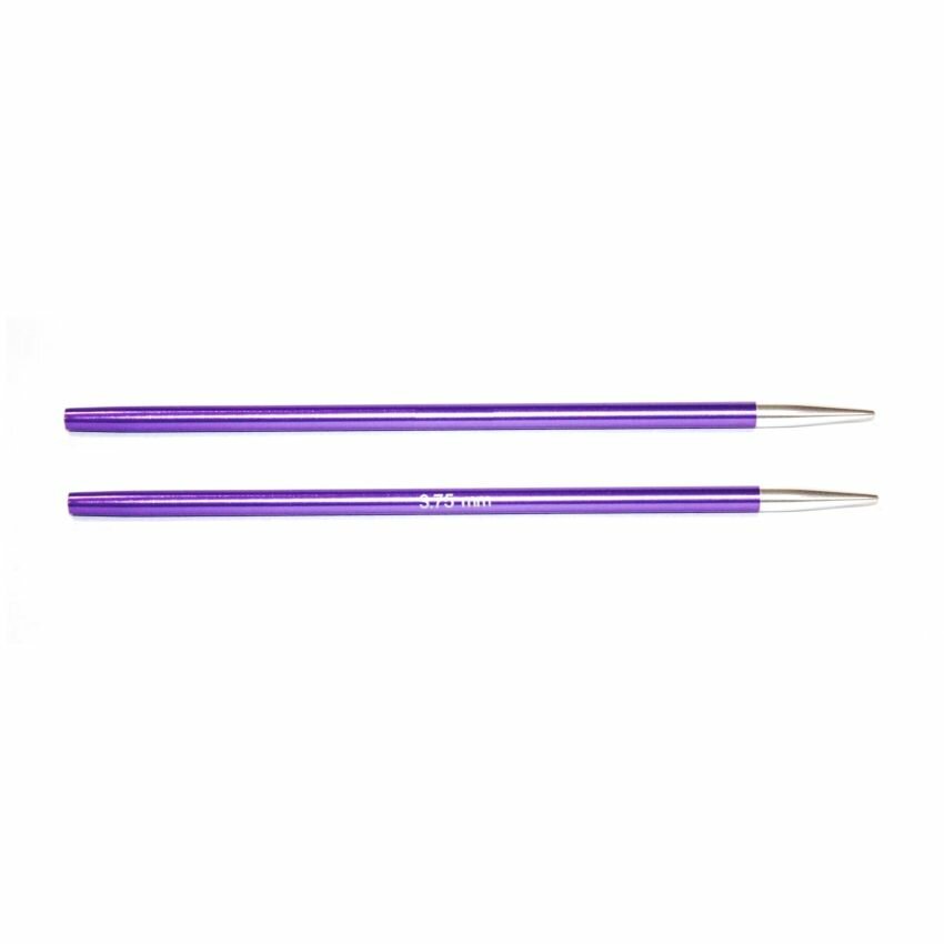 KnitPro 47522 Спицы съемные укороченные Zing для тросика 20 см №3.75 (тросик в комплект не входит)