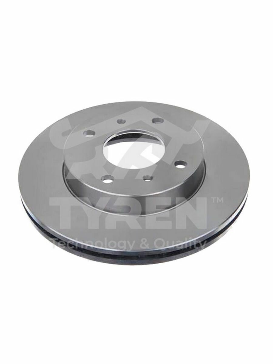 Диск тормозной передний вентилируемый Tyren TYR1011371 для а/м Nissan 200SX, Almera, Primera