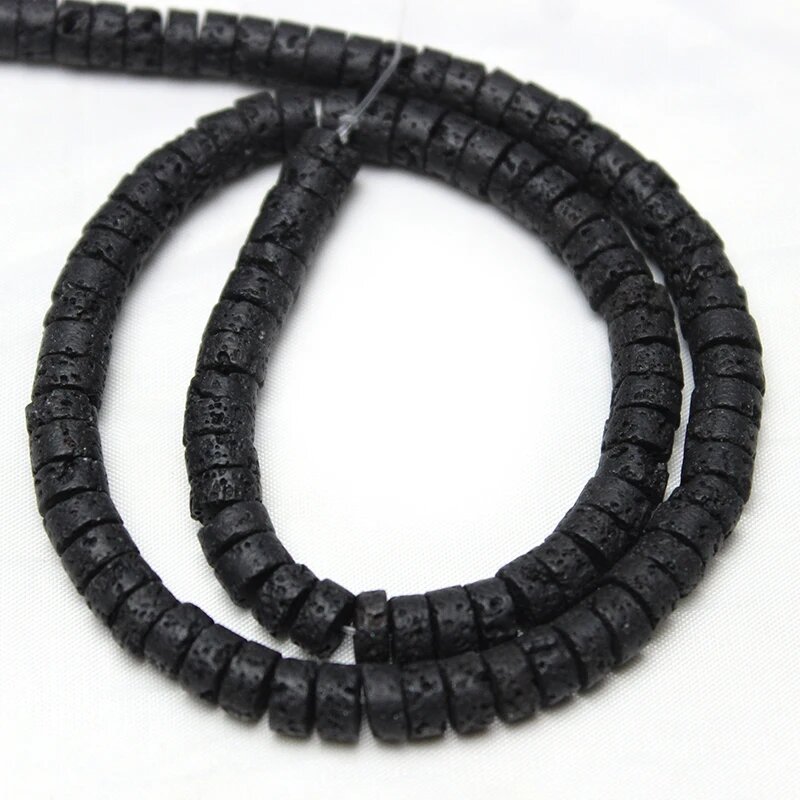 Бусины из агата Youth Cadence Черный, Black Lava