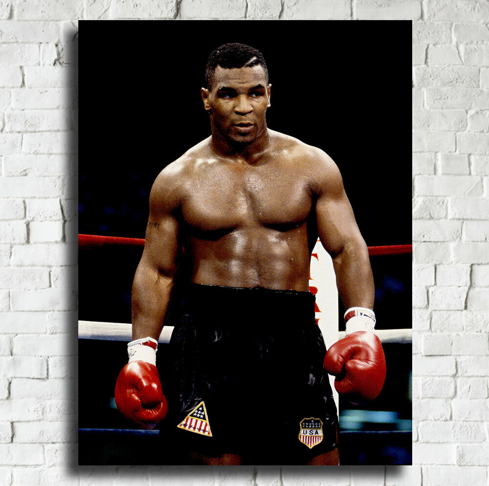 Постер Майк Тайсон - 30х40см, спорт, бокс, мотивация (без рамок)