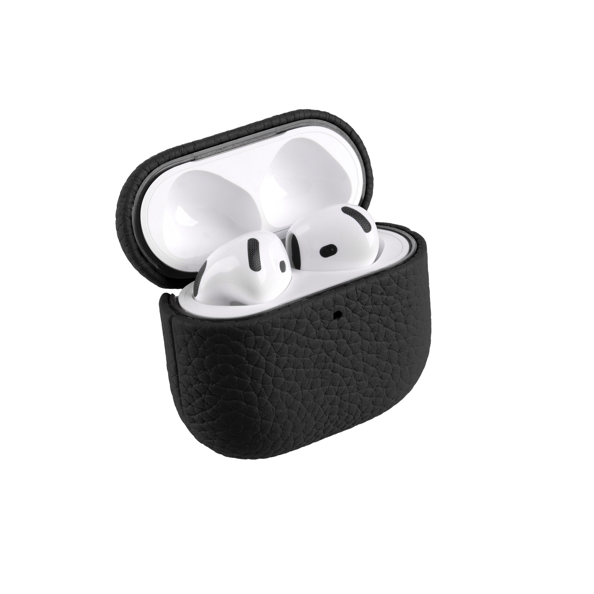 Кожаный чехол для наушников AirPods 4 - Origin Series, черный