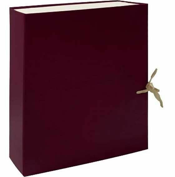 Папка архивная Lamark А4 10 см, бордовая, складная (AB0110-BR)