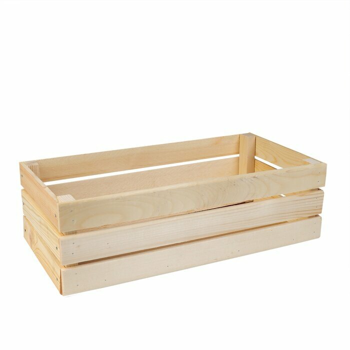 Ящик деревянный для стеллажей глубиной 50х25х15 см