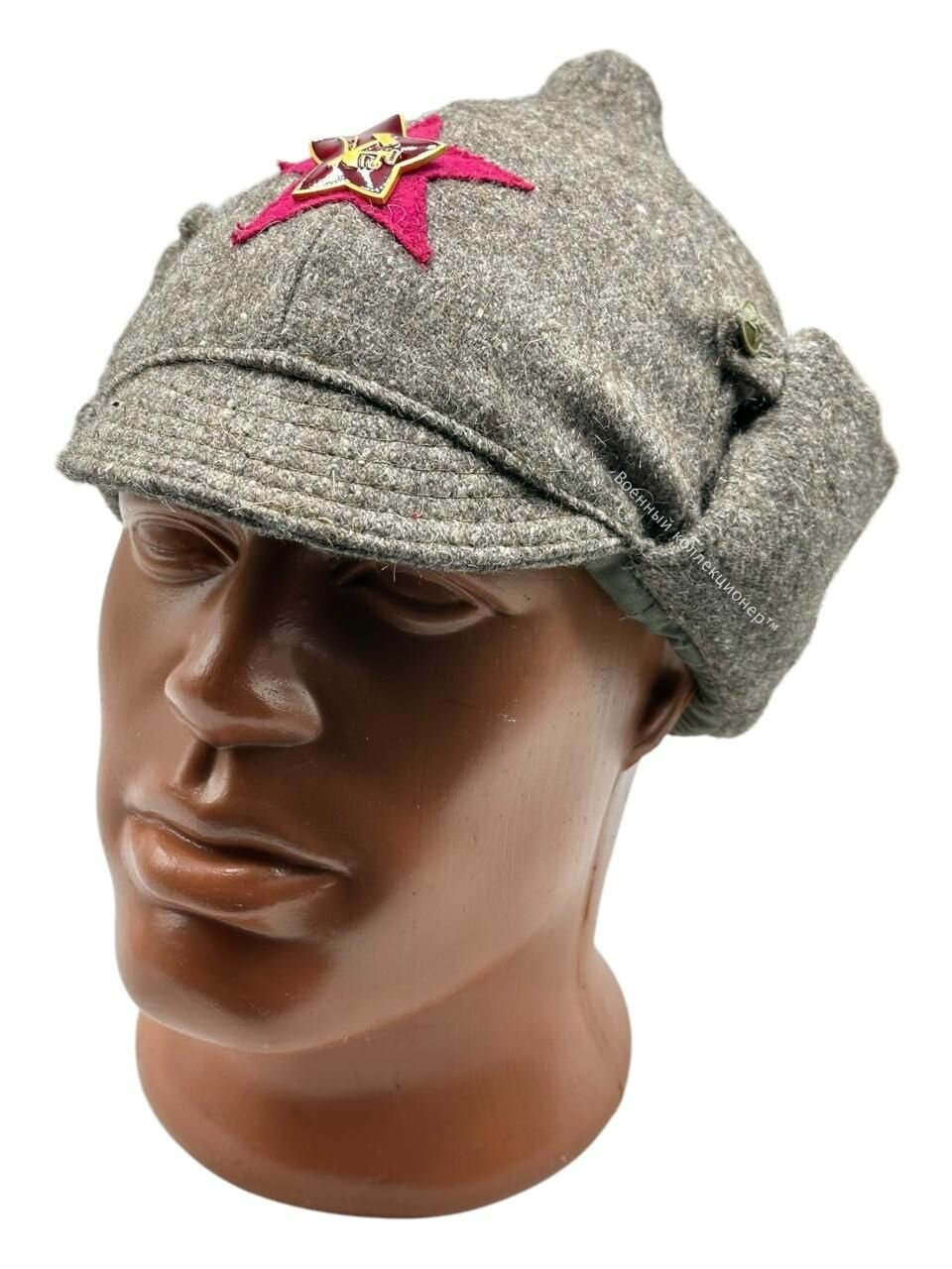 Буденовка, Суконный шлем пехотинца, кокарда плуг и молот