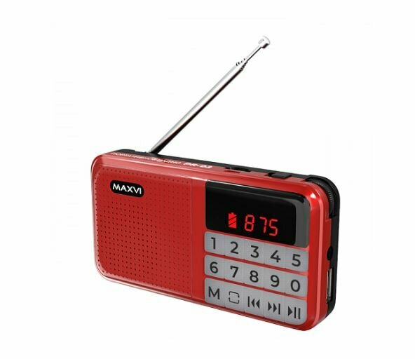 Радиоприемник Maxvi PR-02 красный