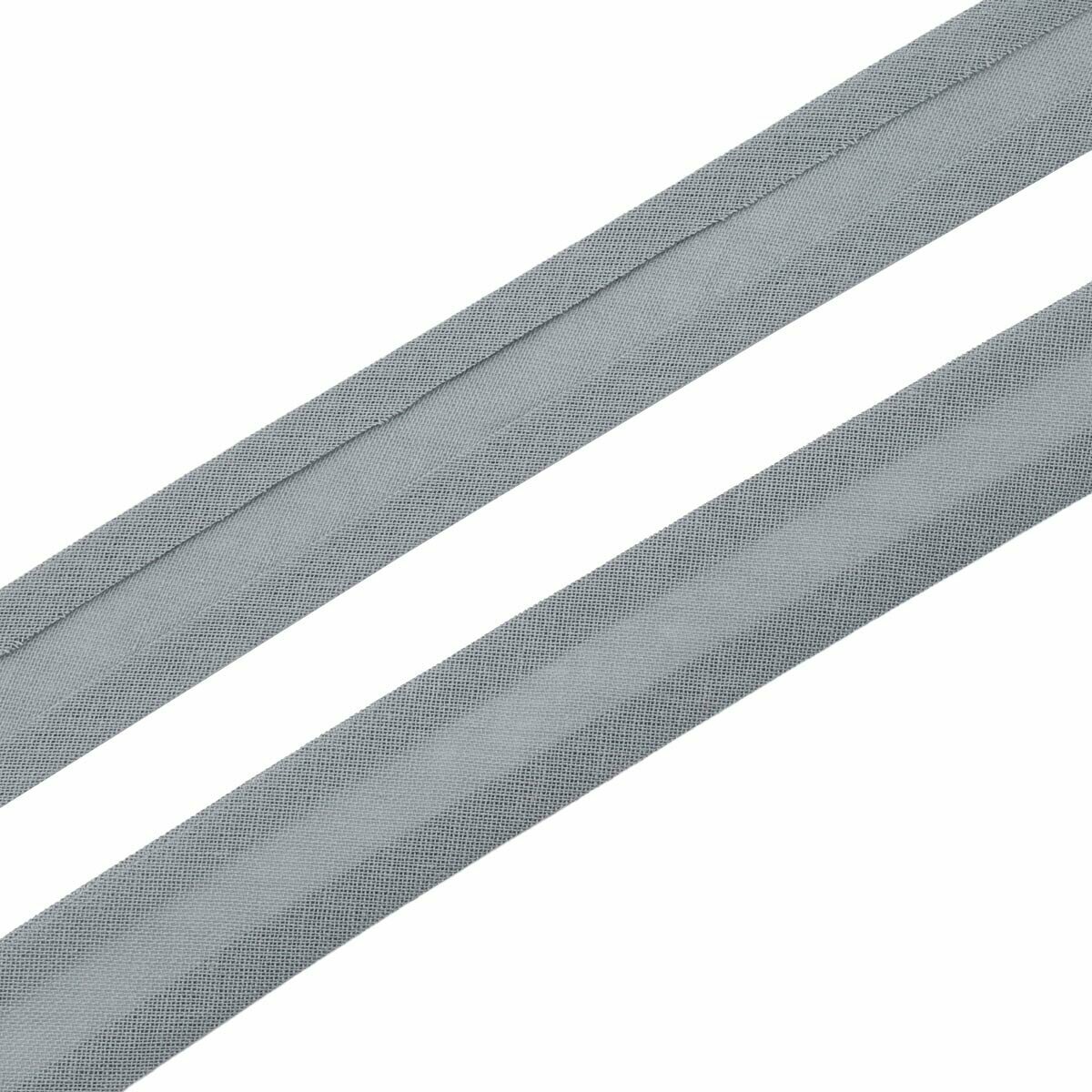 6112-0009 Косая бейка 100% хлопок 20мм*132м (063 серый), 132 м