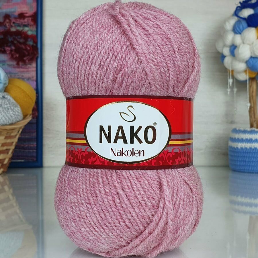 Пряжа Nako NAKOLEN 241 св. роз меланж (5 мотков)