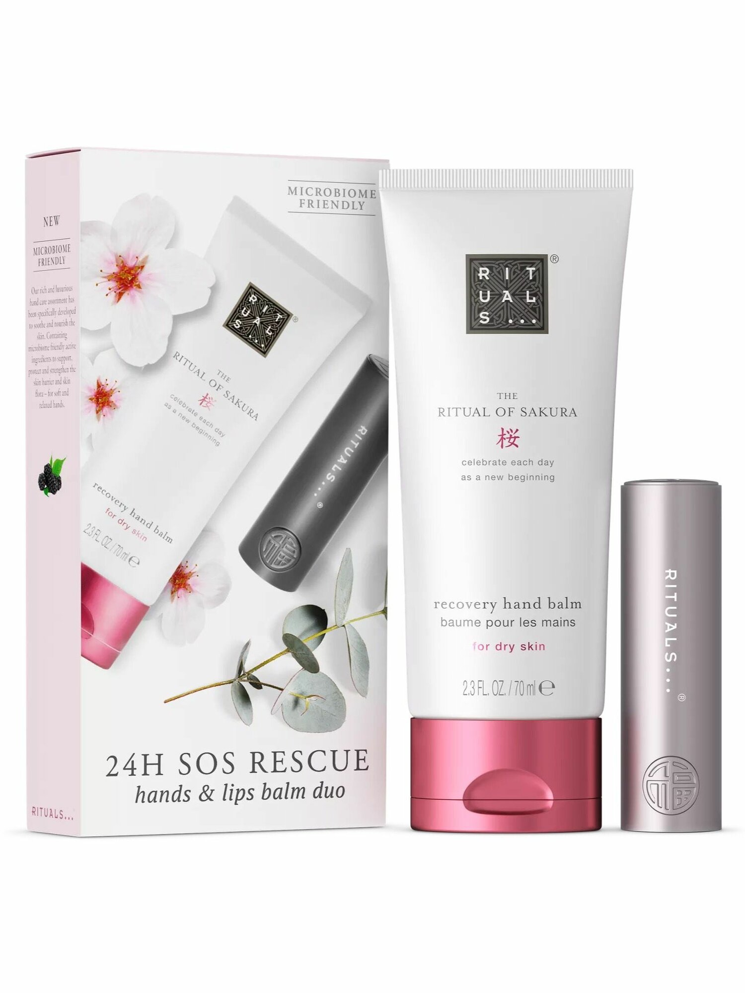 RITUALS. Набор для ухода за кожей рук и бальзам для губ с ароматом вишни и рисового молока (Hand and Lip Set)