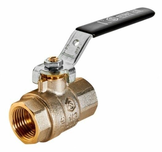 Кран шаровой STOUT В/В 1/2" рычаг ГОСТ (полнопроходной)