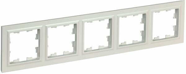 2 шт. IEK BRITE Рамка 5-мест. РУ-5-БрЖ жемчуг, BR-M52-K36