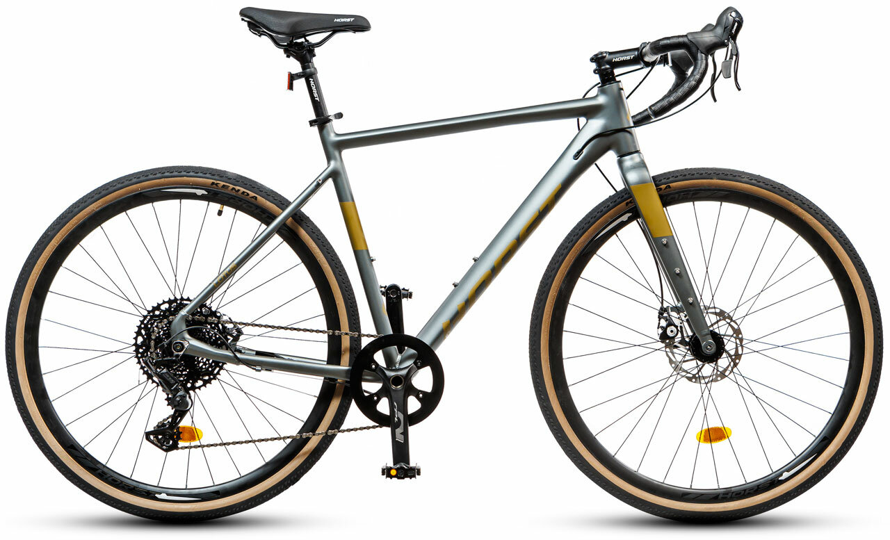 Велосипед HORST Lotus 2025 (требует финальной сборки), Цвет серый-золотой, Размер 540мм