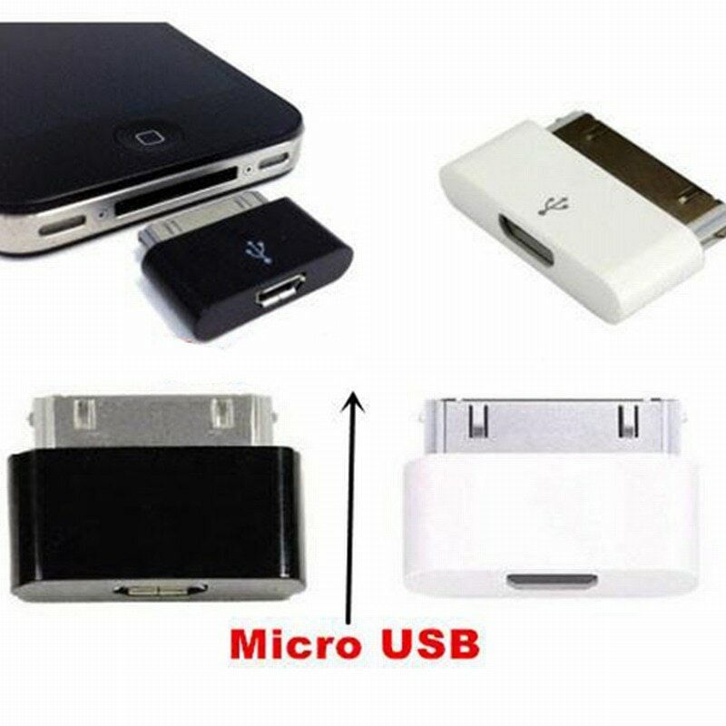 Ascromy Micro USB Female to 30 Pin зарядный адаптер конвертер кабель зарядное устройство адаптер для Apple iPhone 4 4S iPad 1 2 3 аксессуары