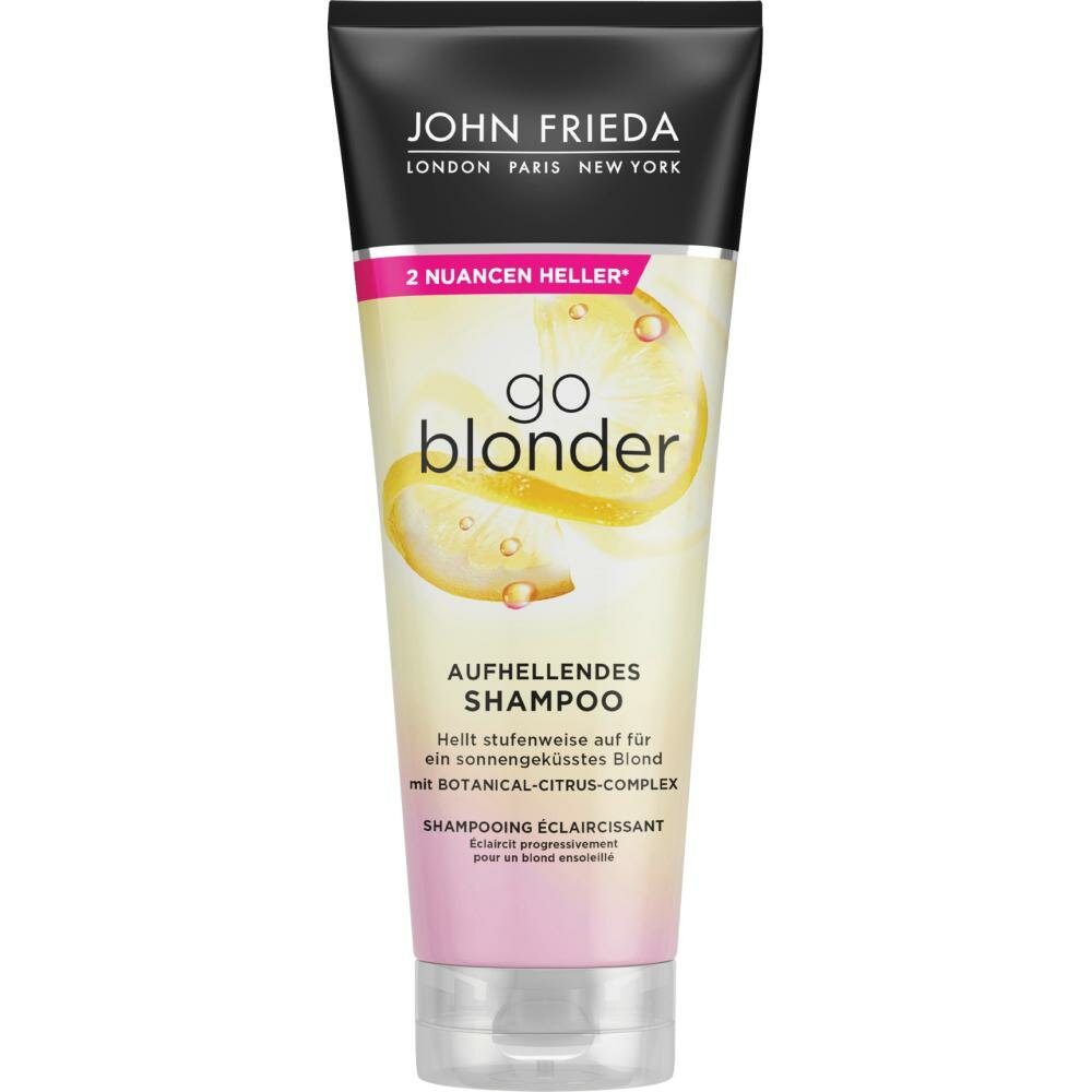 John Frieda шампунь Sheer Blonde Go Blonder осветляющий для натуральных, мелированных и окрашенных волос, 250 мл