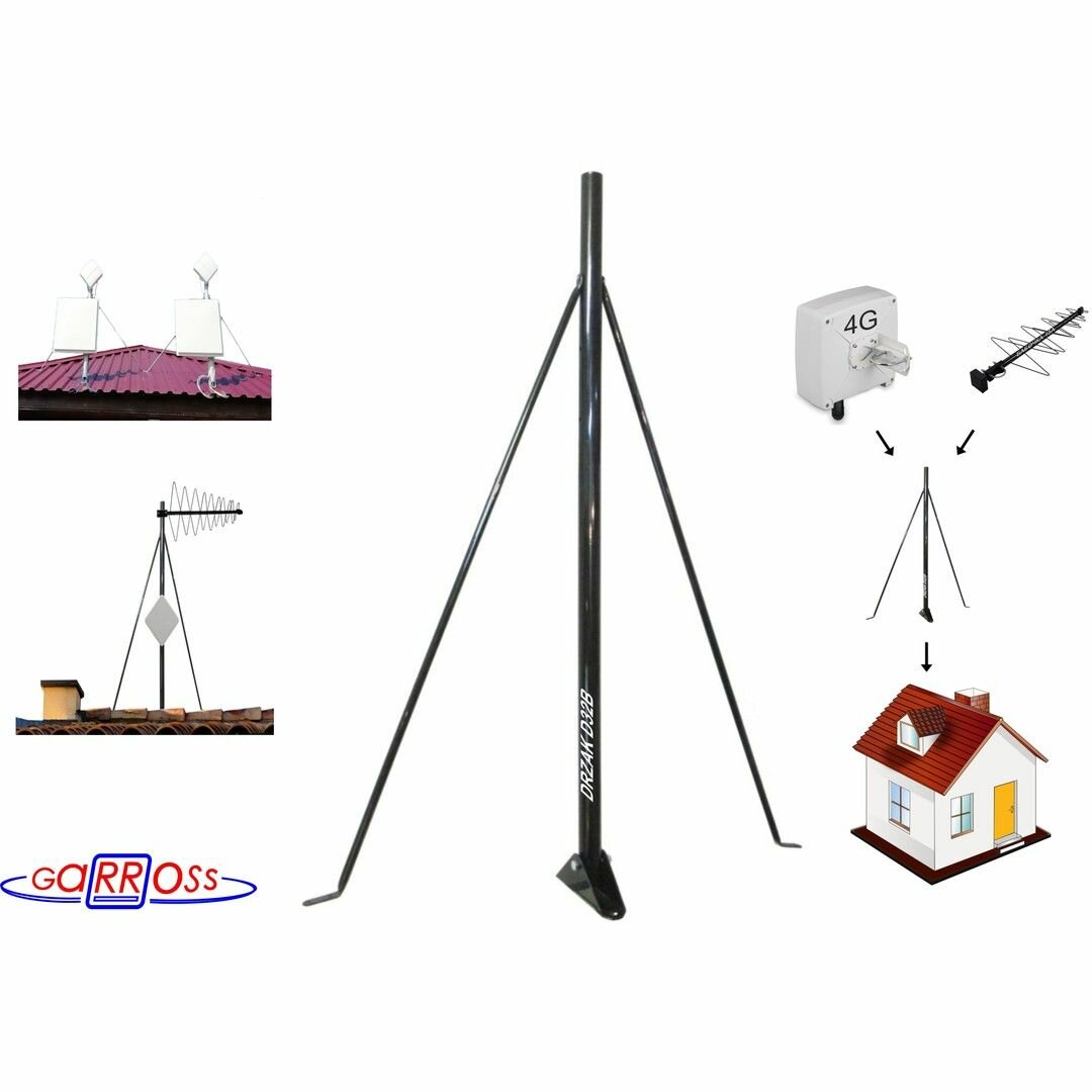 Кронштейн для антенны на крышу "MAIMA-18072" диаметр 32мм, высота 1м